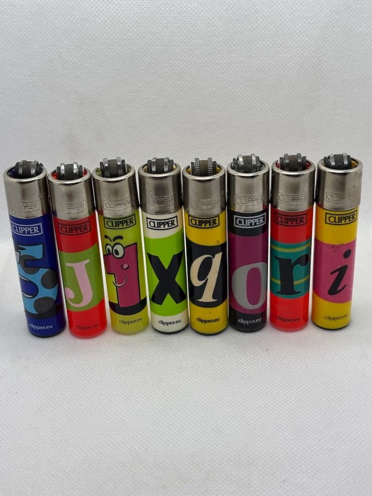 CLIPPER LIGHTERS ALPHABET LETTERS